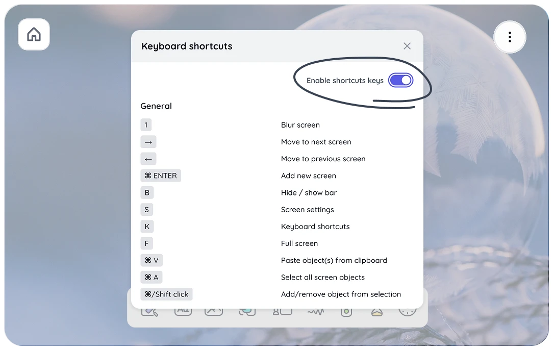 Master Classroomscreen with keyboard shortcuts