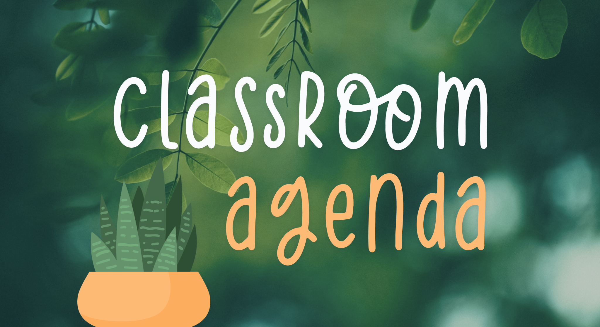 Try our free reusable classroom agenda screen