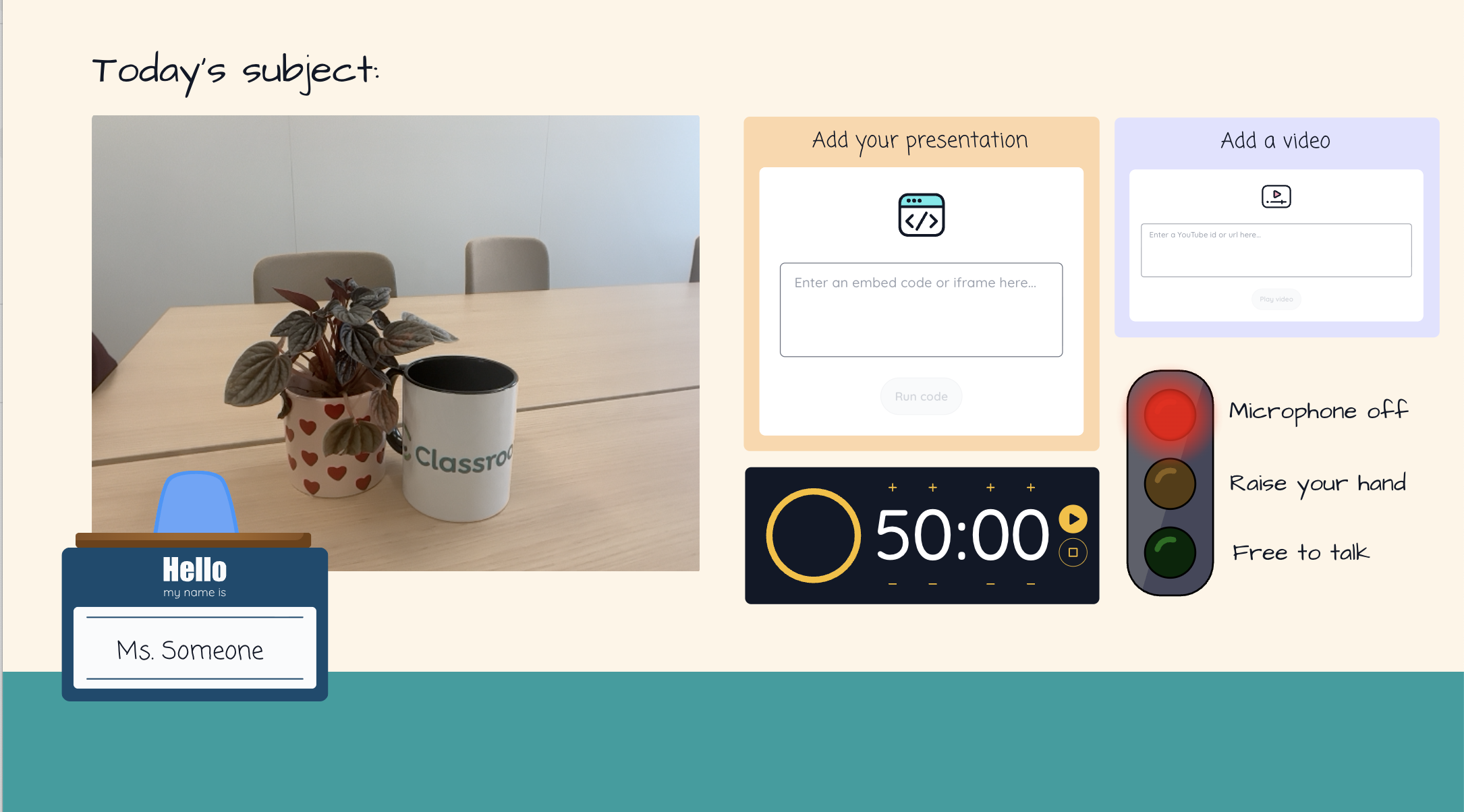 Use this virtual classroom template for remote teachers
