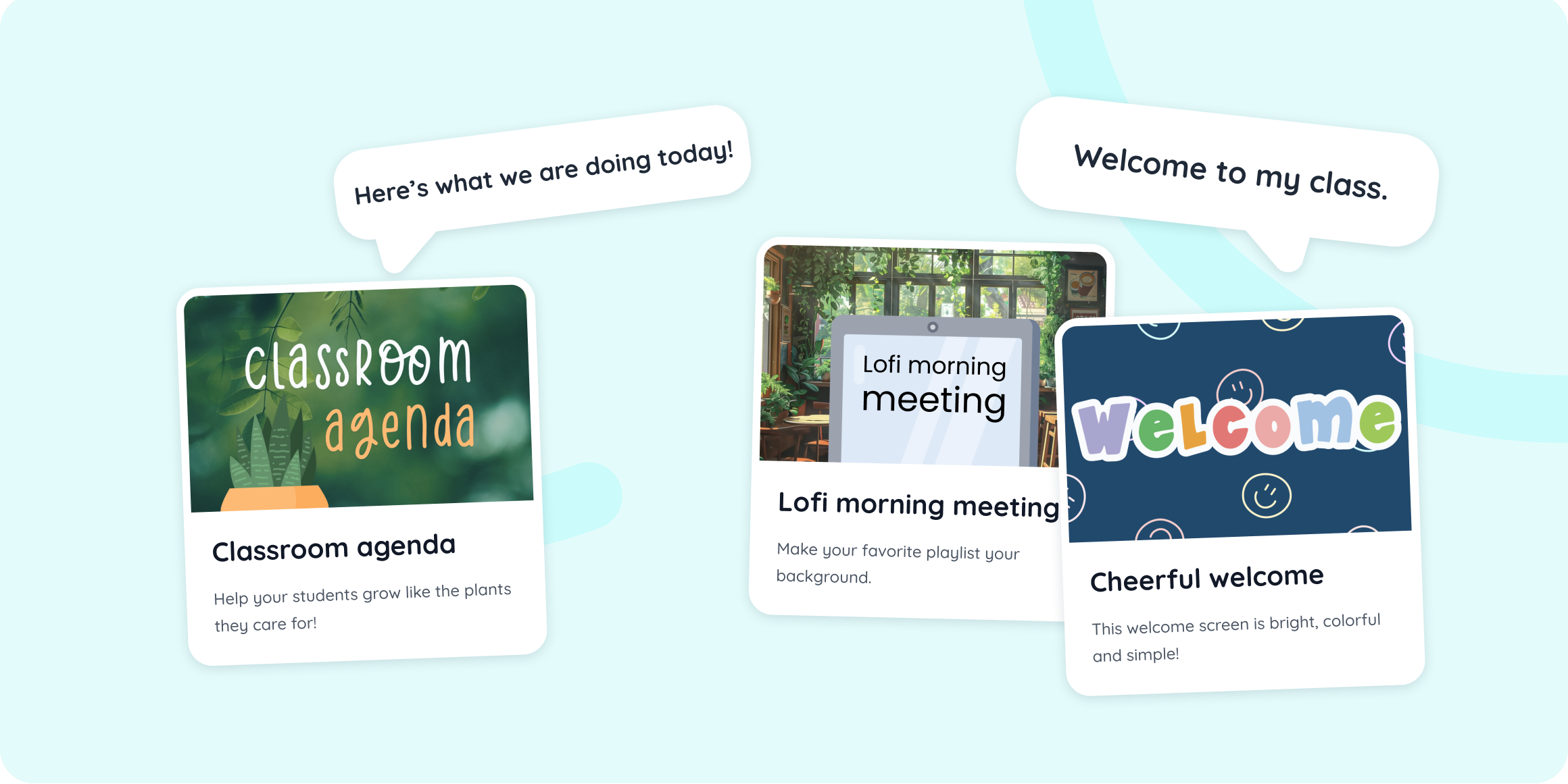 Daily classroom screens for teachers