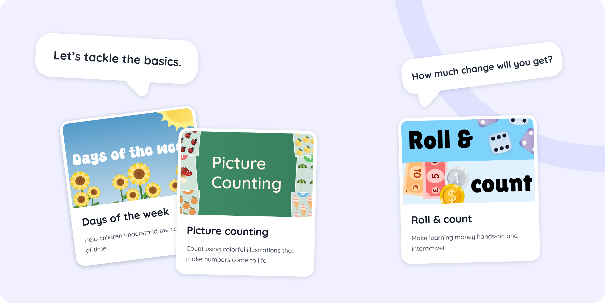 Teach learning essentials with these screens