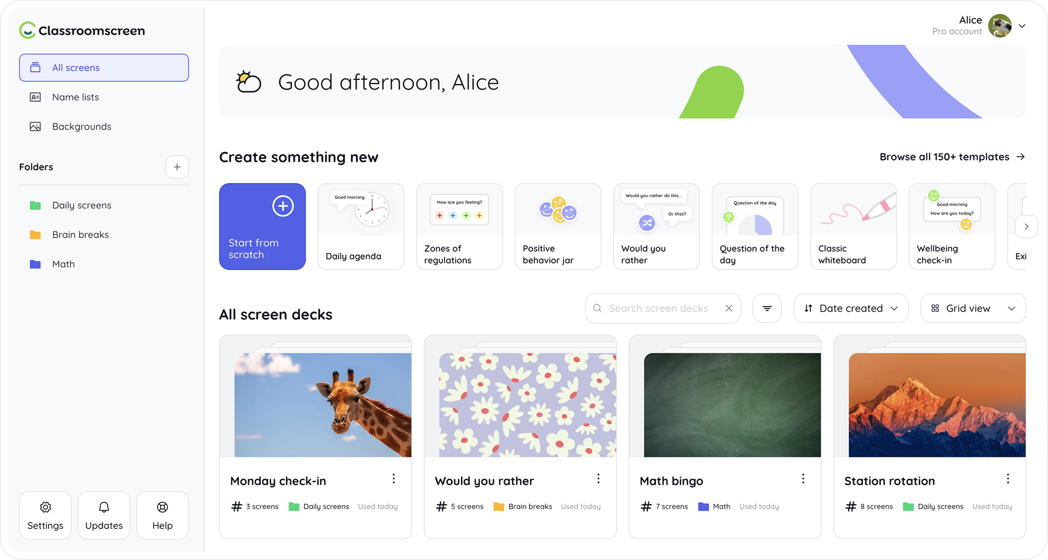 Classroomscreen Dashboard Guide